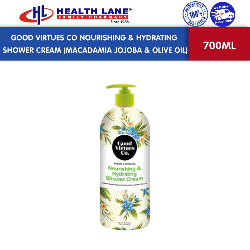 GOOD VIRTUES CO NOURISHING & HYDRATING SHOWER CREAM - MACADAMIA JOJOBA & OLIVE OIL (700ML ...