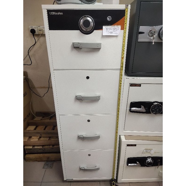 PETI BESI LION 4 DRAWERS 340KG / SAFE BOX 4 DRAWERS FIRE RESISTANT ...