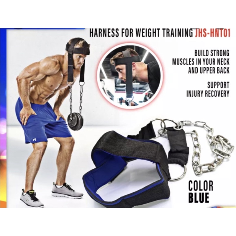 Head Harness Adjustable Neck Exercises Strength Weight Lifting Strap ...