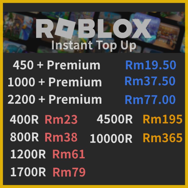 Roblox Toys Roblox Premium Ready Stock Instant 10min Robux | Shopee ...