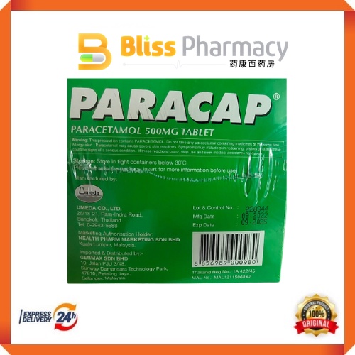 Paracap Paracetamol 500mg Tablet 10's (1 papan) | Shopee Malaysia