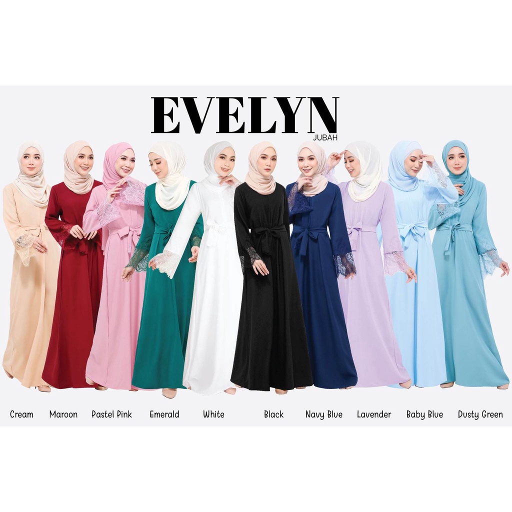 CHICCHOC l EVELYN JUBAH MODEN 9085 BAJU RAYA READY STOCK | Shopee Malaysia