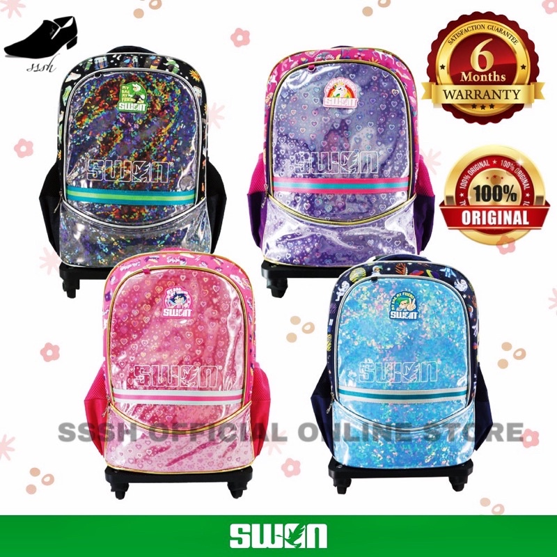 [NEW DESIGN 2023] LOW PRICE Swan Smile Pop Up Roll School Bag (XL ...