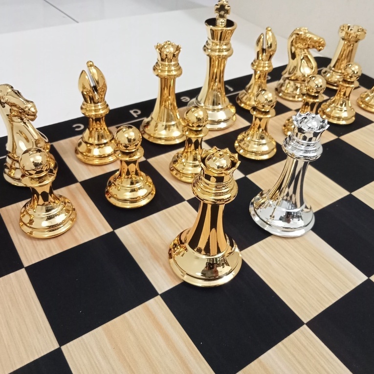 Chessmart Staunton Premium Gold&Silver ABS Resin Chess Pieces | Shopee ...
