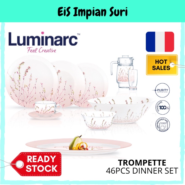 (Ready Stock!!) Luminarc Trompette 46pcs Dinnerware Set (N2142) Dinner ...