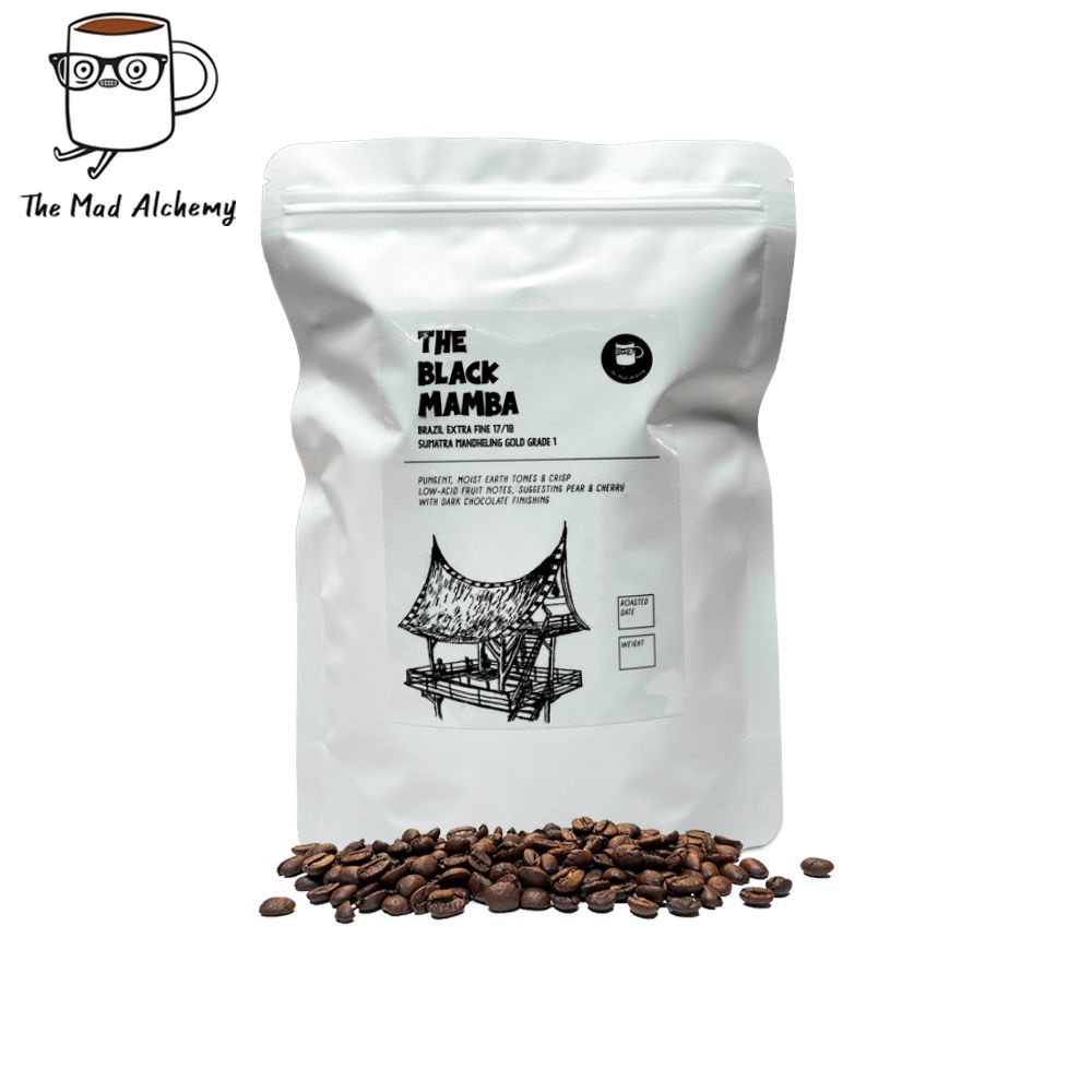 The Mad Alchemy Black Mamba (BRM) Medium Dark Roast Pure Arabica Coffee ...