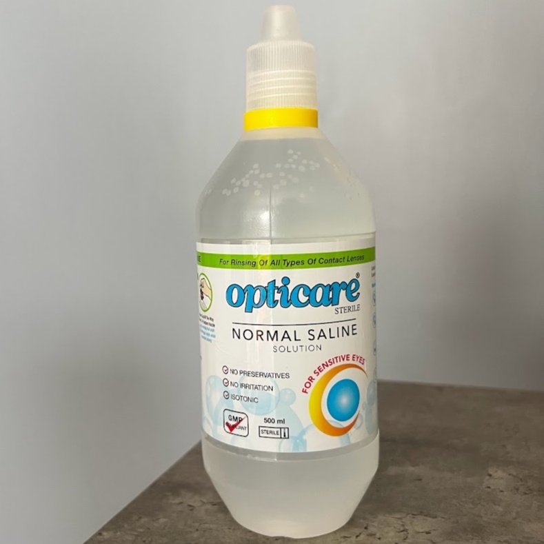 OPTICARE Sterile Normal Saline Solution For Contact Lens (120ml / 500ml ...