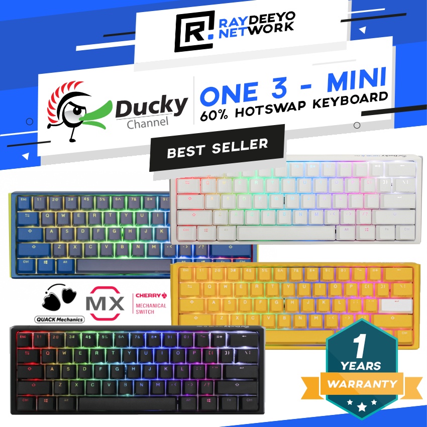 Ducky One 3 Mini RGB Mechanical Keyboard [60% Layout/Hot-swappable/Type ...