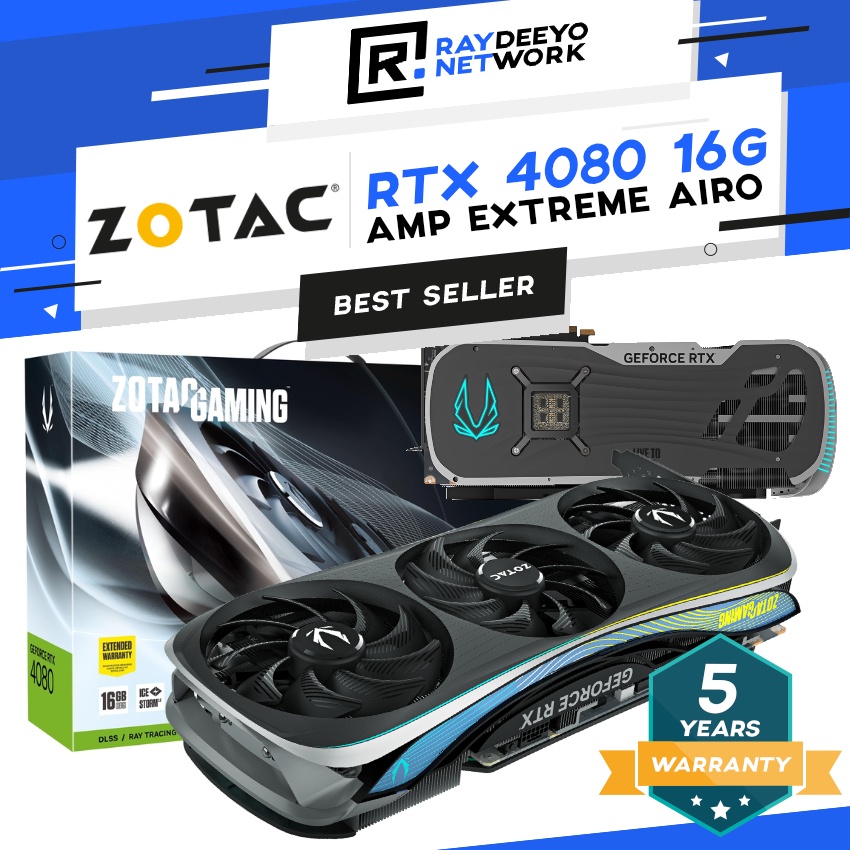 ZOTAC GAMING GeForce RTX 4080 16GB AMP Extreme AIRO GPU Graphic Card ...