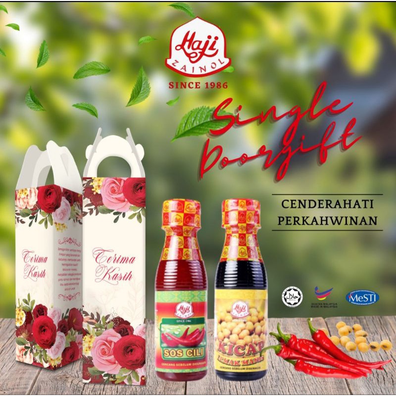 Set Doorgift Kicap Cili Sos Siap Kotak 50pcs Kenduri Kahwin Akikah ...