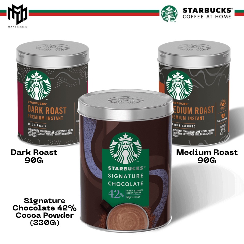 Starbucks Premium Instant Coffee Tin Arabica Coffee 90g (Medium / Dark ...