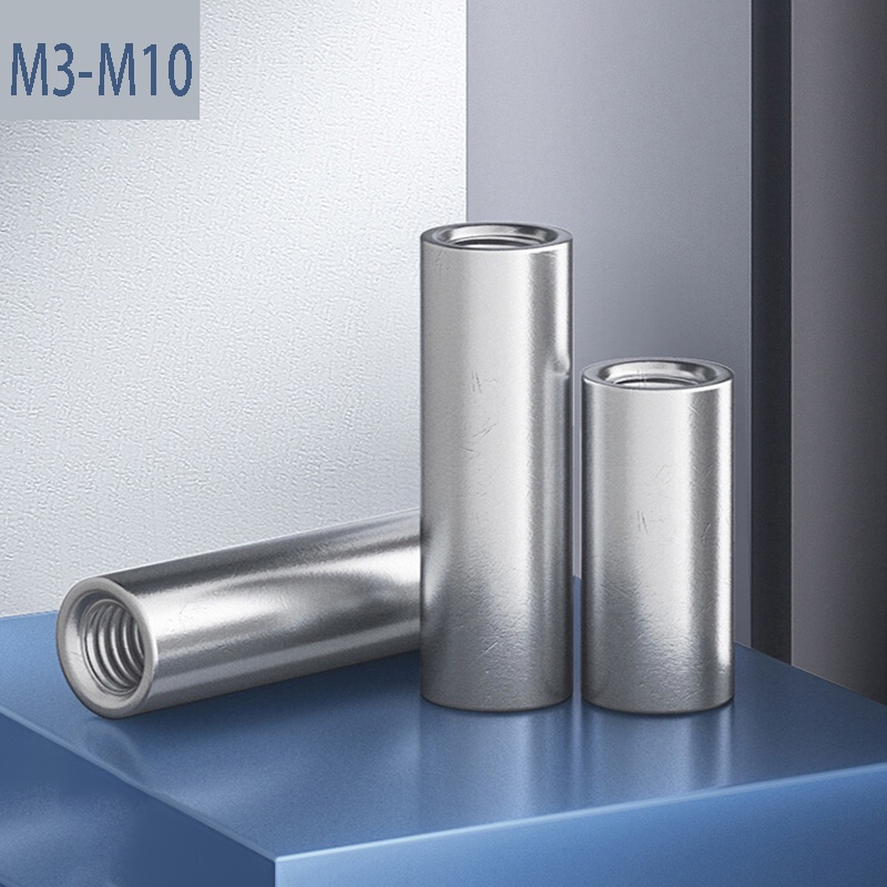 304 Stainless Steel Round Nut Extended Connecting Nut Cylindrical Nut ...