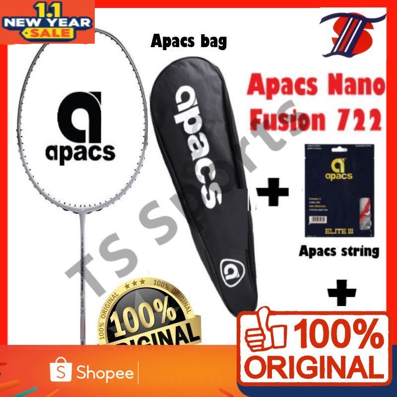 APACS RACKET badminton Nano fusion 722 zigzag IMPERIAL series Racket ...
