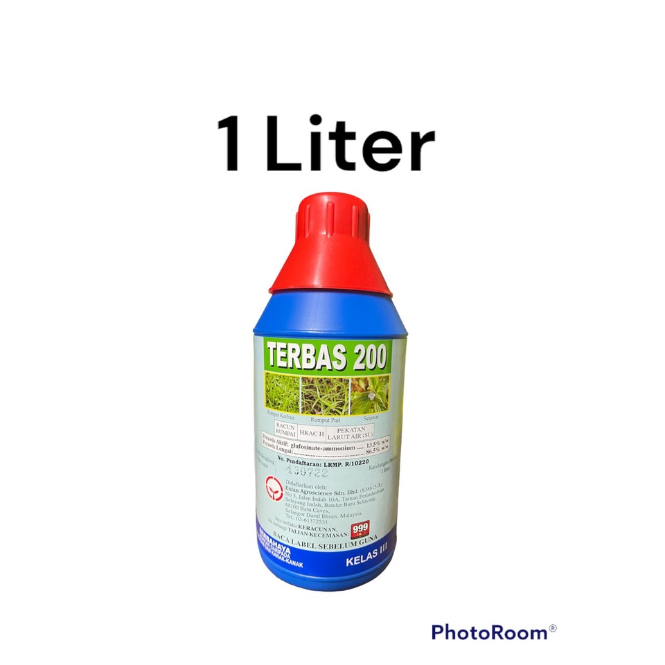 ( 1 LITER ) TERBAS 200 Herbicide RACUN RUMPAI ** TERUTAMA RUMPUT SAMBAU ...