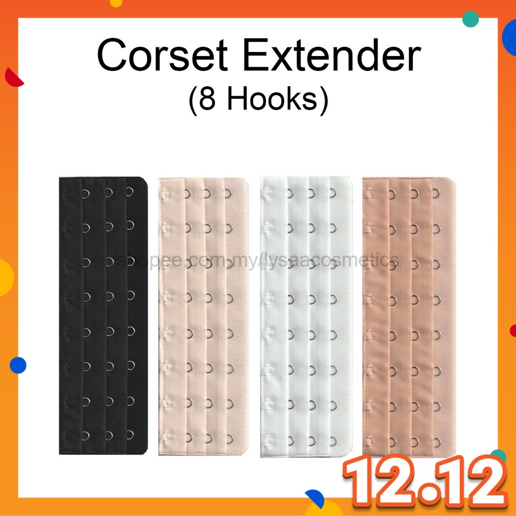 8 Hooks 3 Rows Bra Extender Extension Bras Elastic Back Girdle Nursing ...