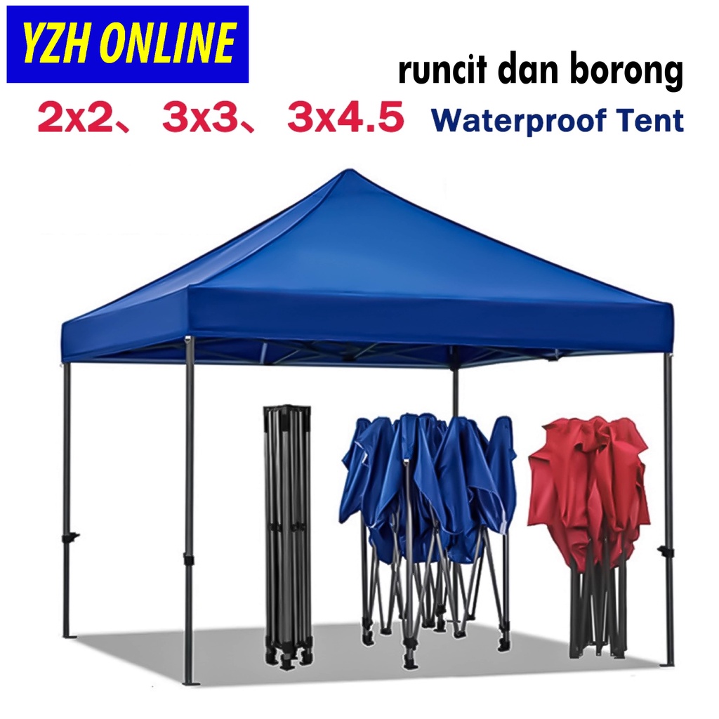 Kanopi Pasar Malam 10' x 10' Canopy 3m x 3m (Blue) | Shopee Malaysia