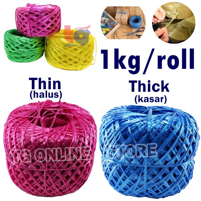 Raffia String / Plastic String / Rope / Tali Rafia Plastik /Tali - 180g ...