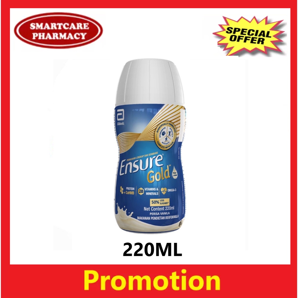 Ensure Gold Vanila (Dalam Botol) HMB Liquid 220ml | Shopee Malaysia