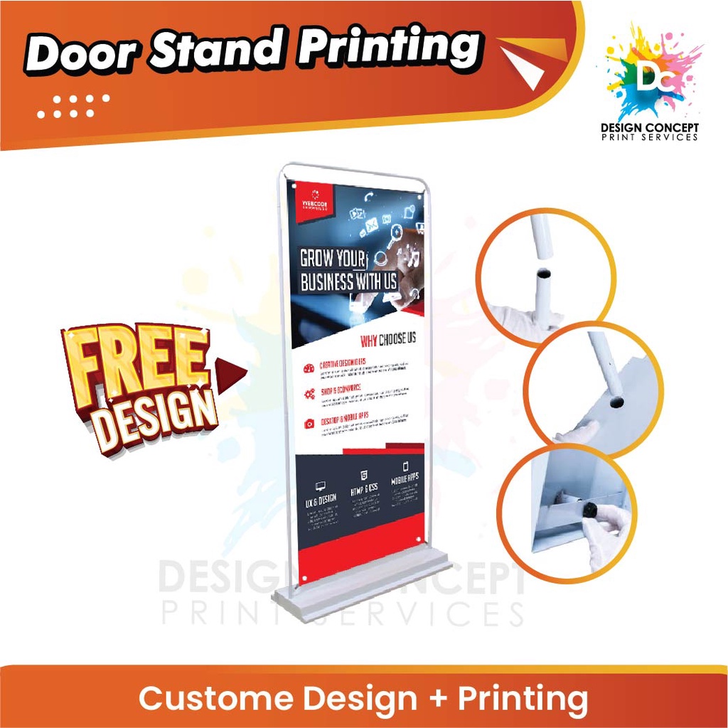 Door Banner Bunting Stand With Printing (FREE Design) | Shopee Malaysia