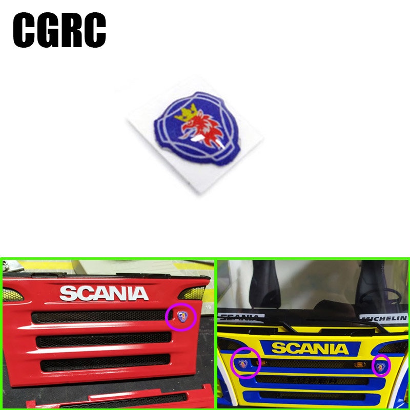 Ghost Face Logo Crystal Sticker for 1/14 Tamiya RC Truck Trailer Tipper ...