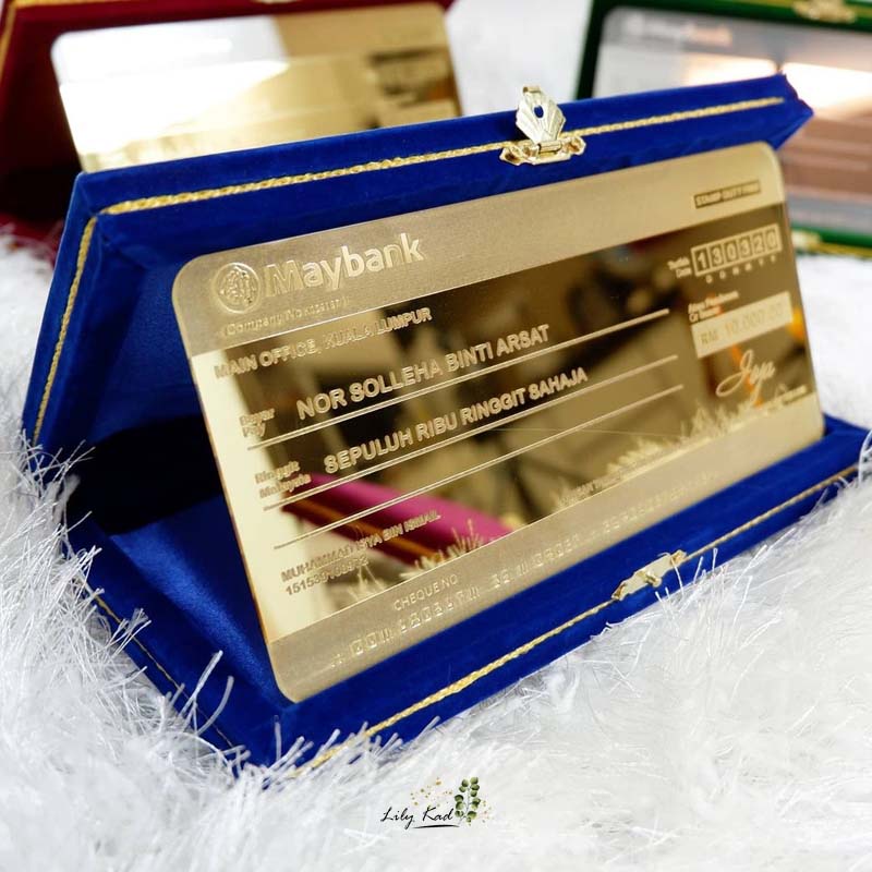 MOCKUP CHEQUE / CHEQUE HANTARAN / AKAD NIKAH / MOCKUP CHEQUE BOX BALDU ...