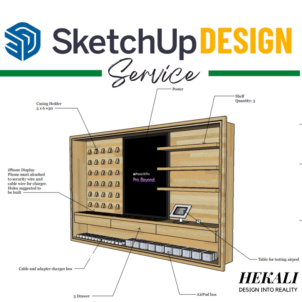 SketchUp 3D Concept Design | 2D&3D Design | Wood Working Design ...