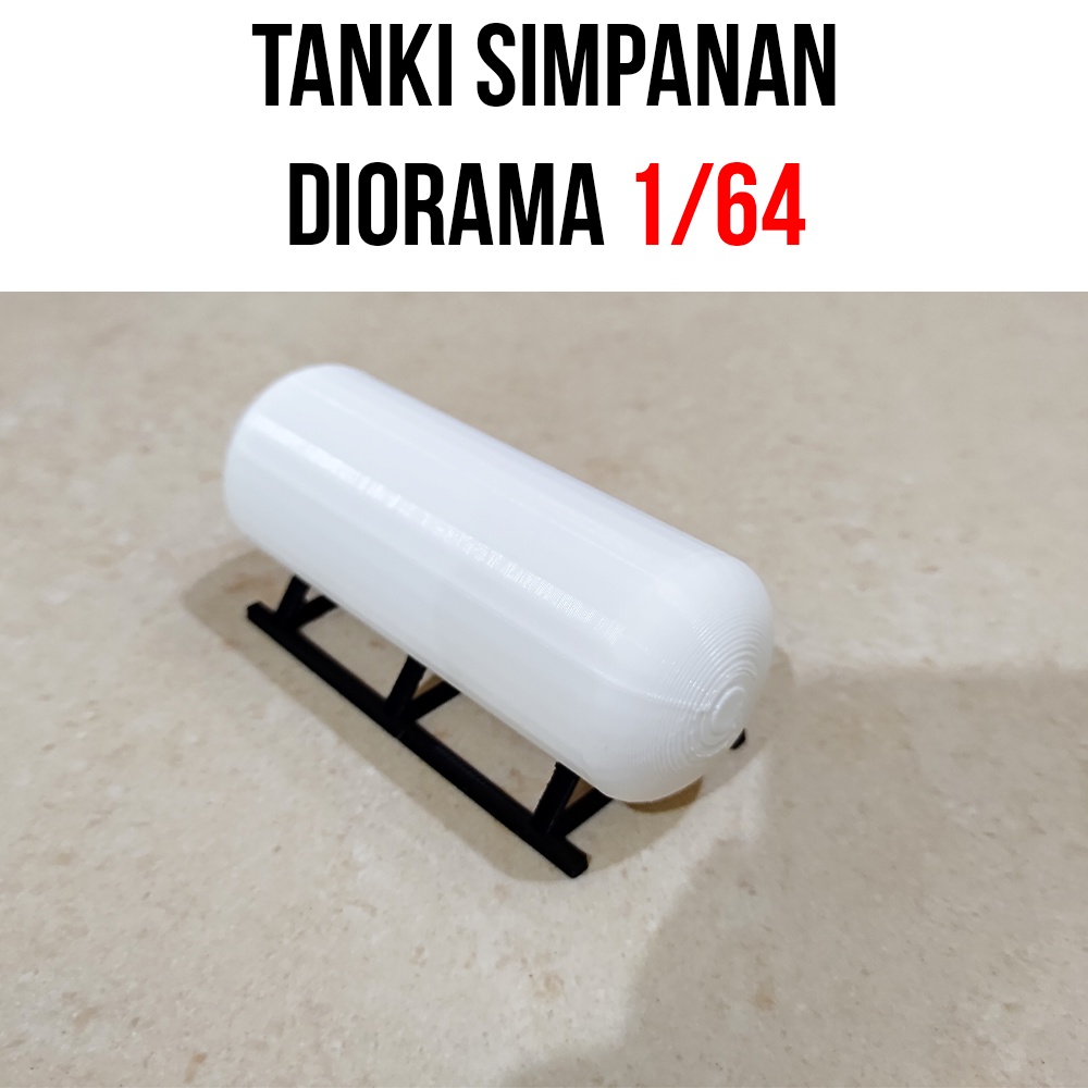 Fuel Tank Oil Storage Chrome Scale Model Tangki Minyak SImpanan 1/64 ...