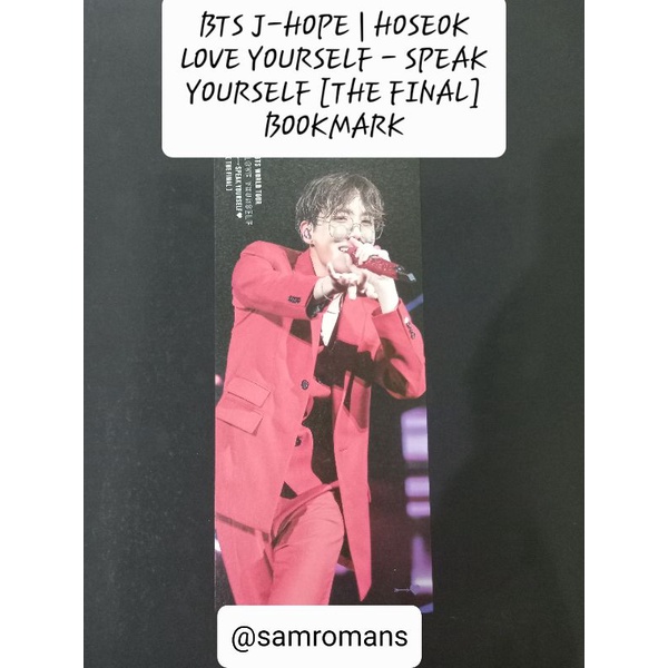 BTS J-HOPE | JUNG HOSEOK LOVE YOURSELF - SPEAK YOURSELF [THE FINAL ...