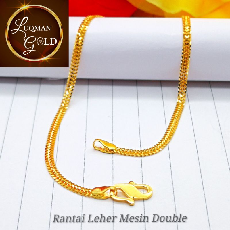(Boleh Potong) Rantai leher lasak mesin, mesin double padu Emas 916 ...