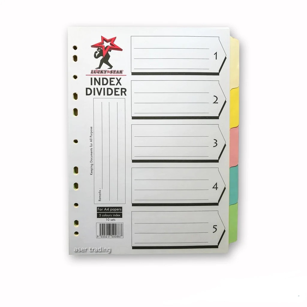 COLOUR INDEX DIVIDER 5COL (LUCKY STAR @ EMI ) | Shopee Malaysia