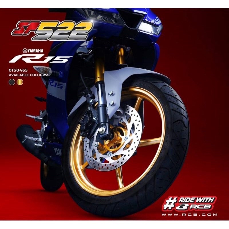 《100% RCB》Yamaha R15V3 MT15 R15 V3 Racing Boy SP522 Sport Rim RCB ...