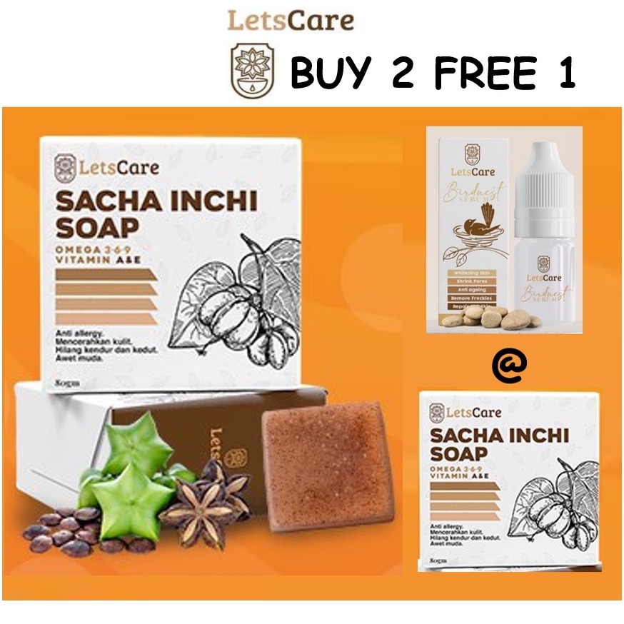 LetsCare Sacha Inchi Soap / Sabun 100% Original Authentic | Shopee Malaysia