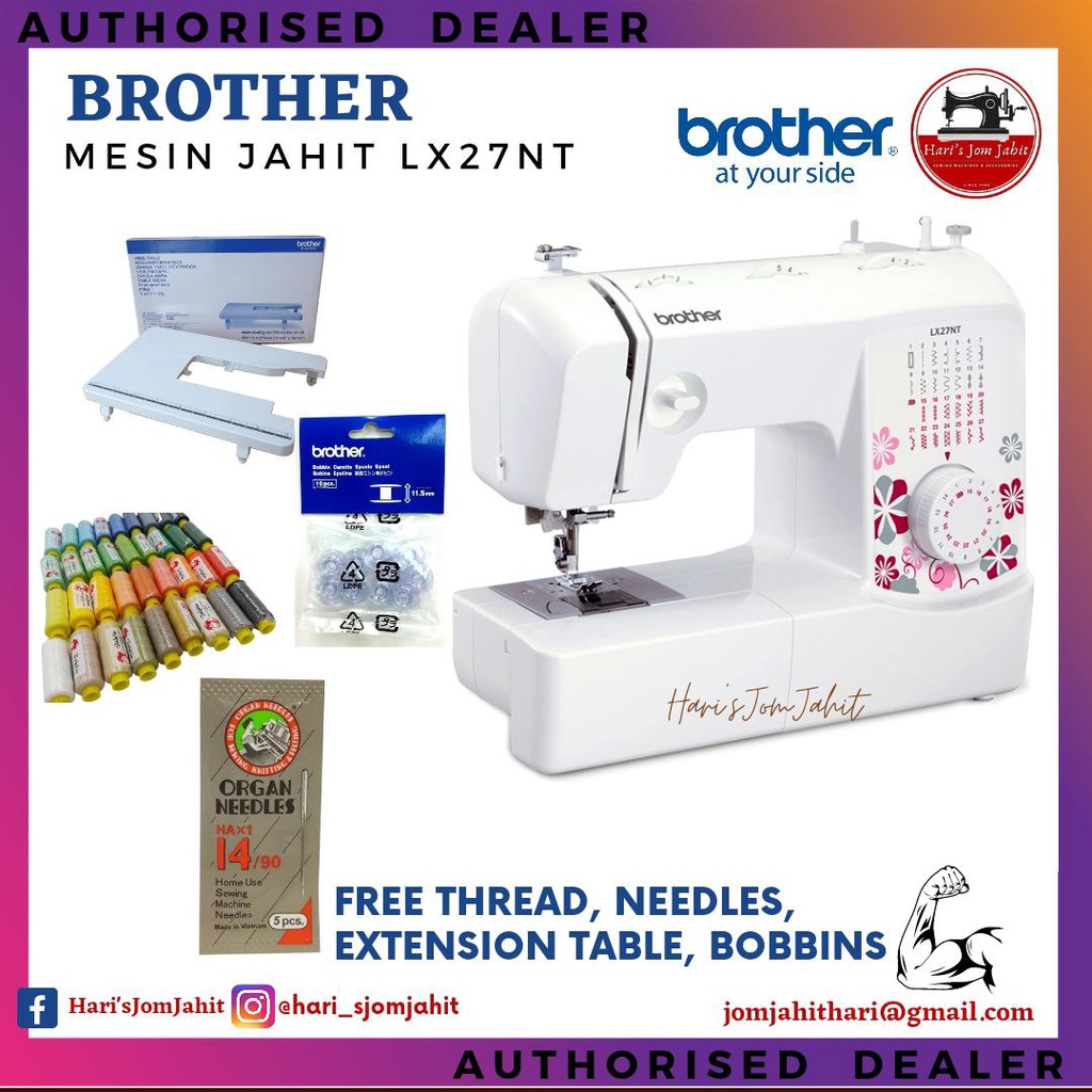 🔥Top Seller🔥 Mesin Jahit Brother Portable LX27NT 27 Stitches | Shopee Malaysia