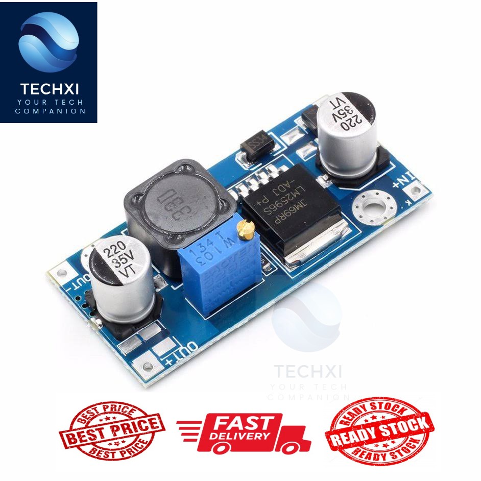 LM2596s DC-DC Step-Down Buck Converter Adjustable Adjust Variable Voltage Regulator Module ...