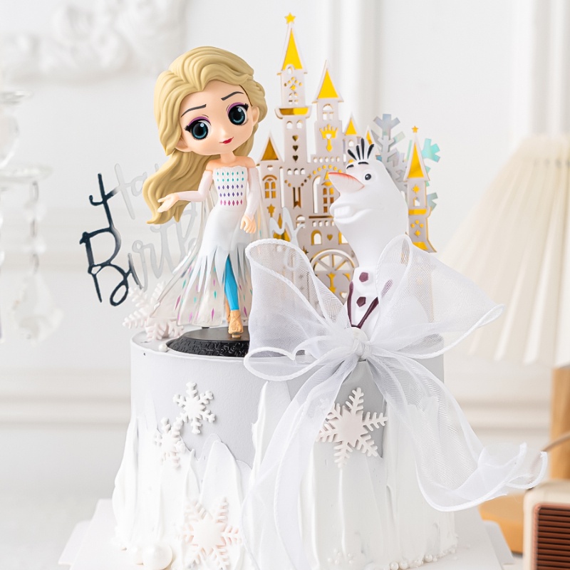 PVC white Aisha birthday cake decoration Princess Aisha hand-made ...