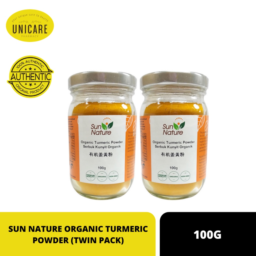 SUN NATURE ORGANIC TURMERIC POWDER 100G TWIN PACK | Shopee Malaysia