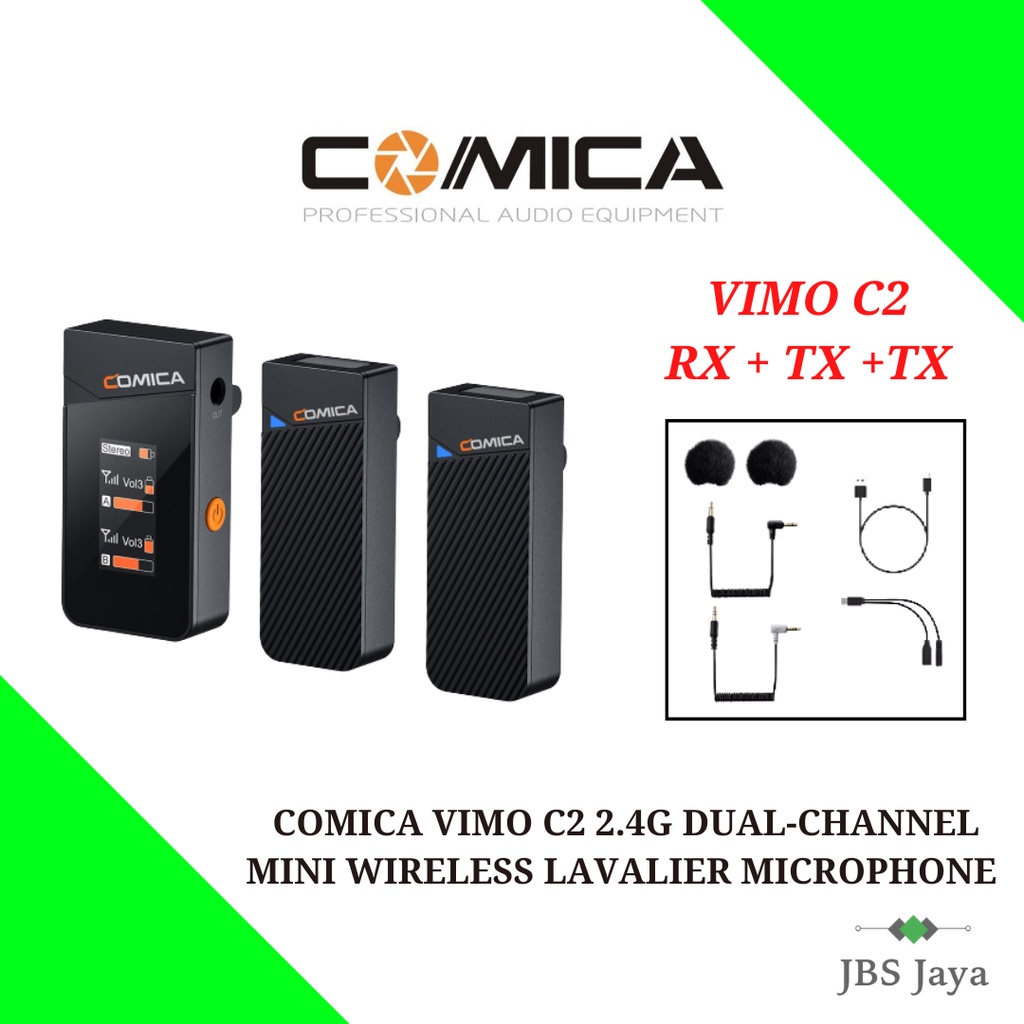 Comica Vimo C2 2.4G Dual-channel Mini Wireless Lavalier Microphone | Shopee Malaysia