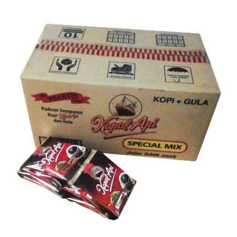 1 CARTON kapal api coffee special mix 3 in 1 carton box 12 packs (120 ...