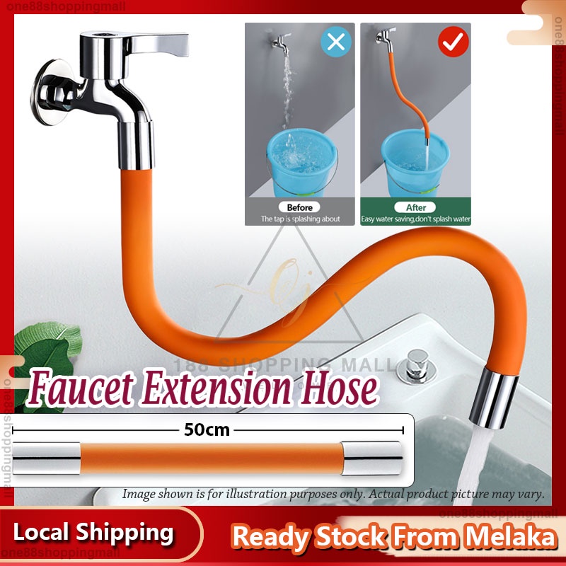 Universal Faucet Extender Rotatable Faucet Extension Pipe 50CM Flexible ...