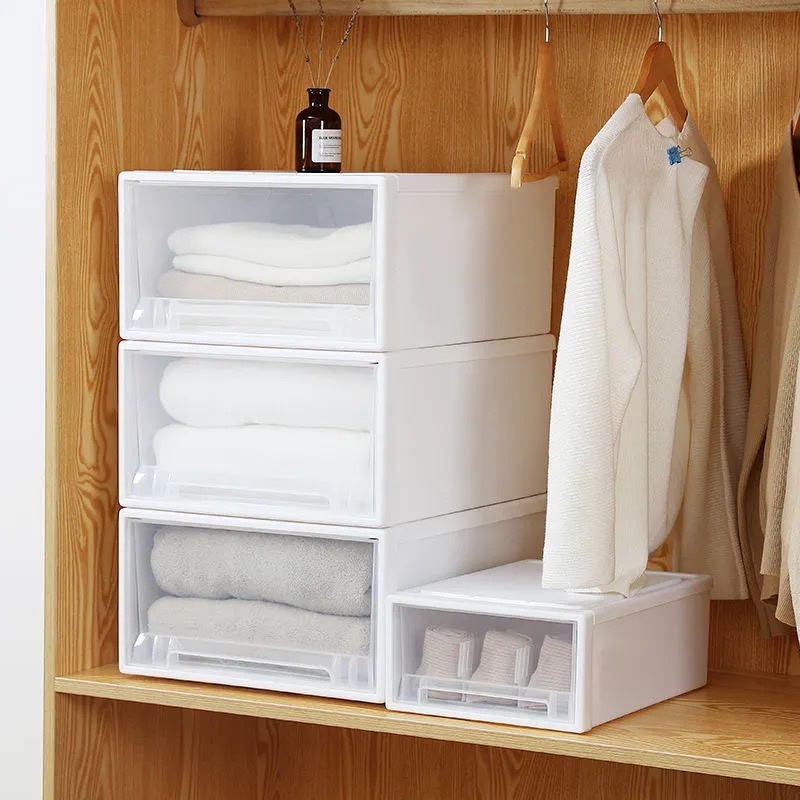 SMIY Stackable Storage Box Large capacity 32L 72L Two Open Doors ...