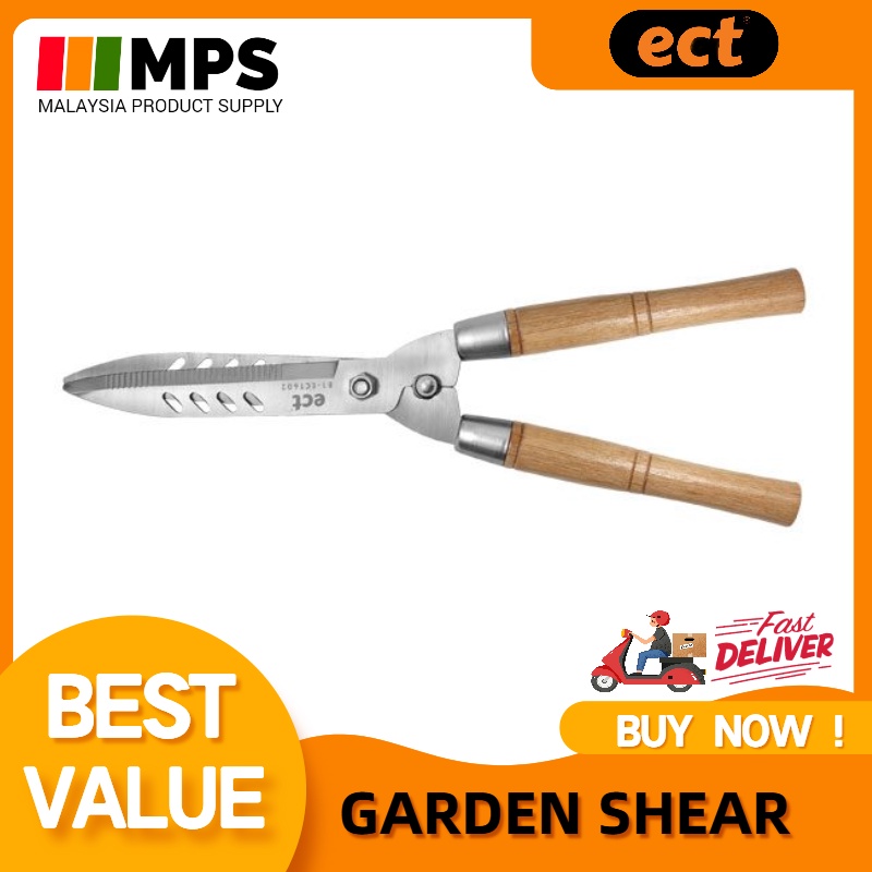 ect Garden Hedge Shears Grass Shear Grass Trimmer Grass Cutter With Wooden Handle GUNTING POKOK ...