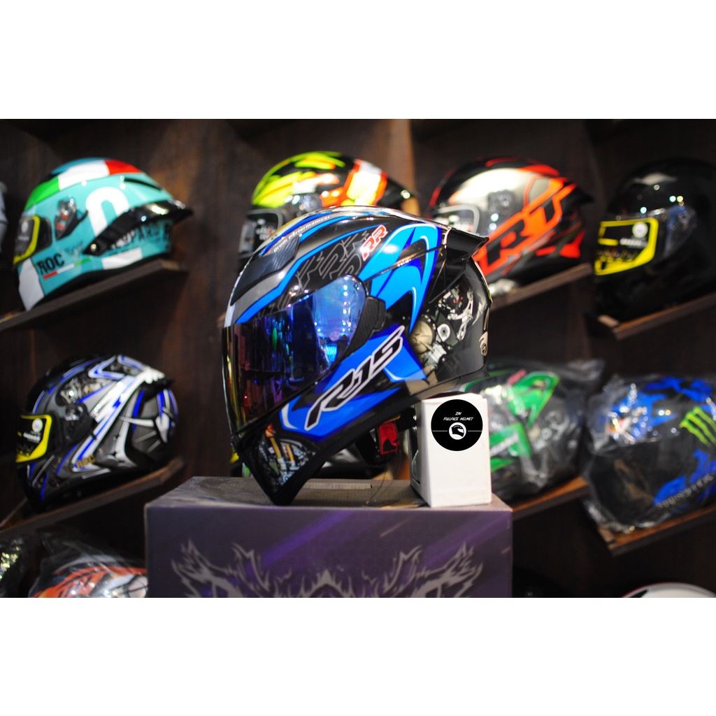 Fullface Royal m138 helmet (genuine) Yamaha R15 blue V2 | Shopee Malaysia