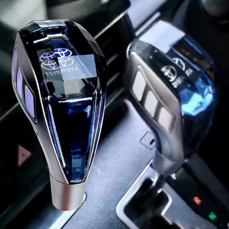 Toyota Crystal LED Gear Knob 5d diamond 7 color LED Gear shift Knob LED ...