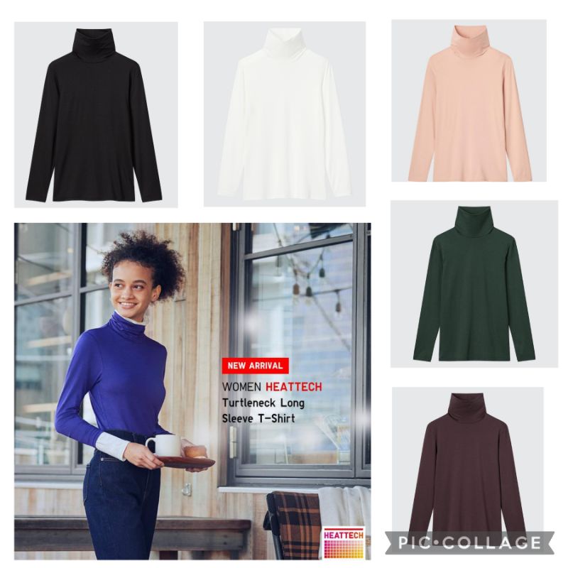 Women's Heattech Turtleneck T (long sleeves) U.N.I.Q.L.O | Shopee Malaysia