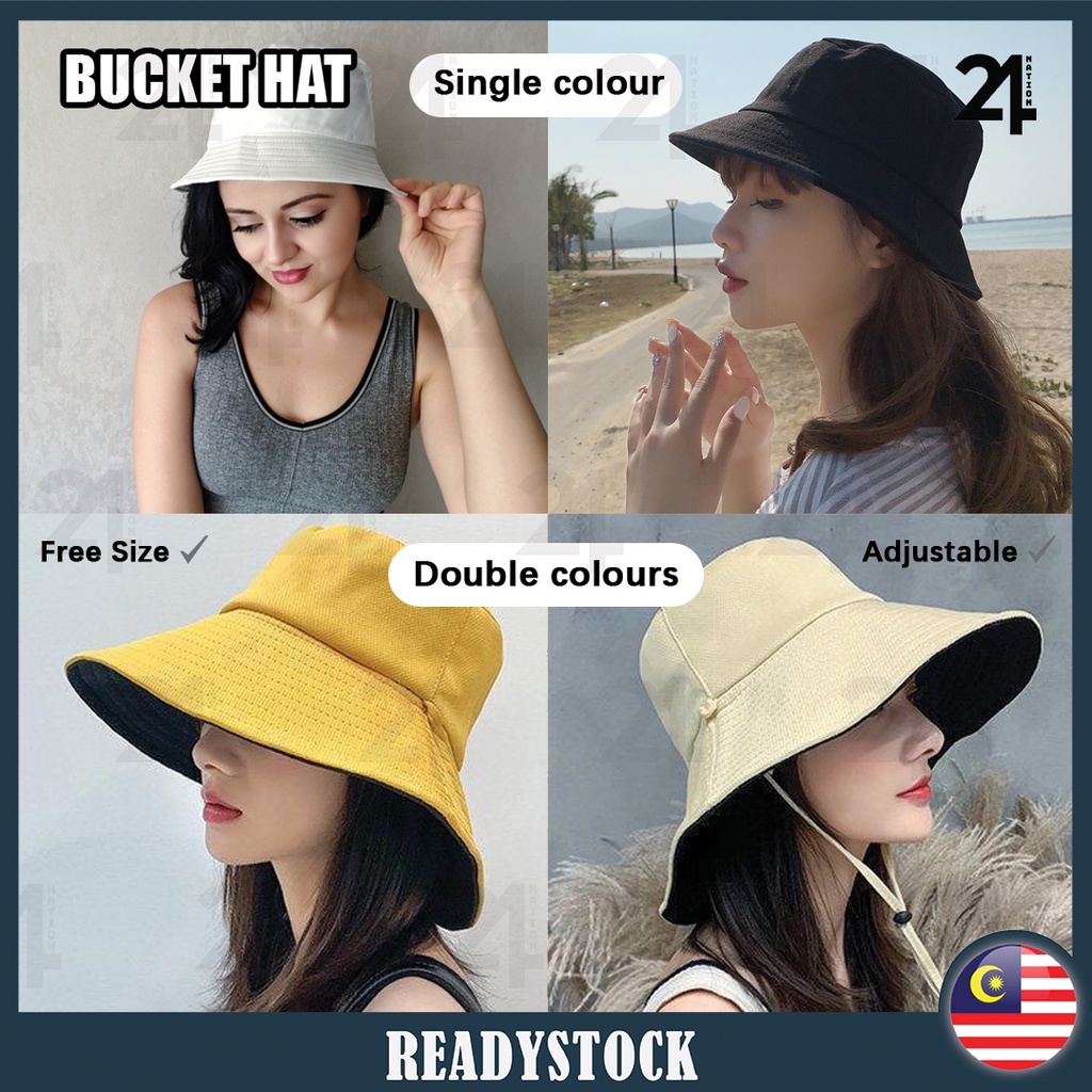 (Readystock) BUCKET HAT Casual Unisex Fashion Canvas Korean Style Hat ...
