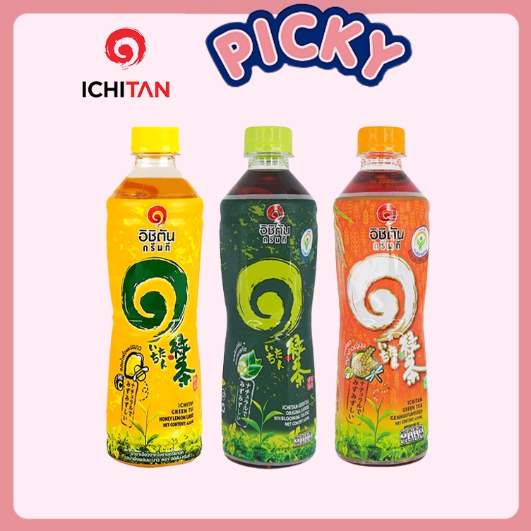 ICHITAN 绿茶系列 蜂蜜柠檬味/玄米茶味/原味 420毫升 Ichitan Green Tea Series Honey Lemon/Genmai Tea/Original 420ml ...