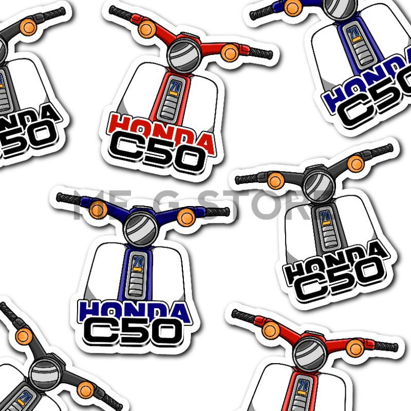 Sticker Motor Honda C50 (matte) | Shopee Malaysia
