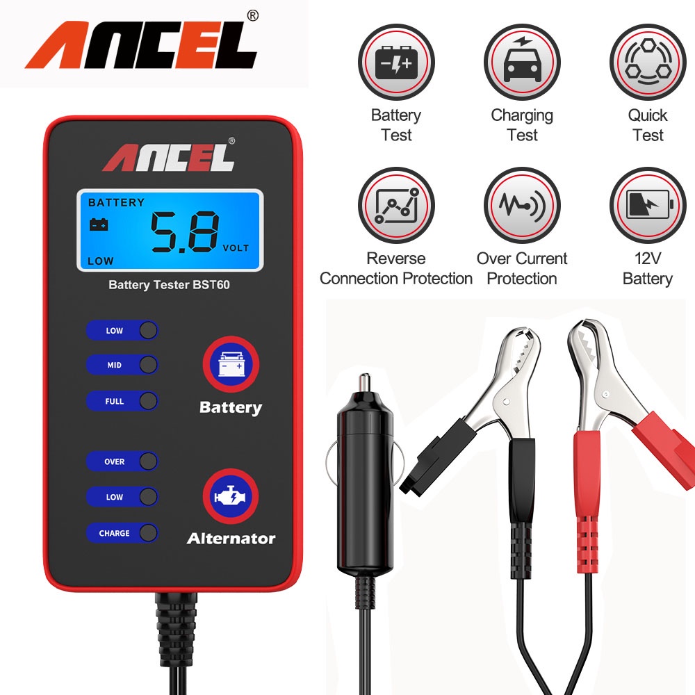 【Local Ship】ANCEL BST60 12V Digital Car Battery Tester Quick Tester ...