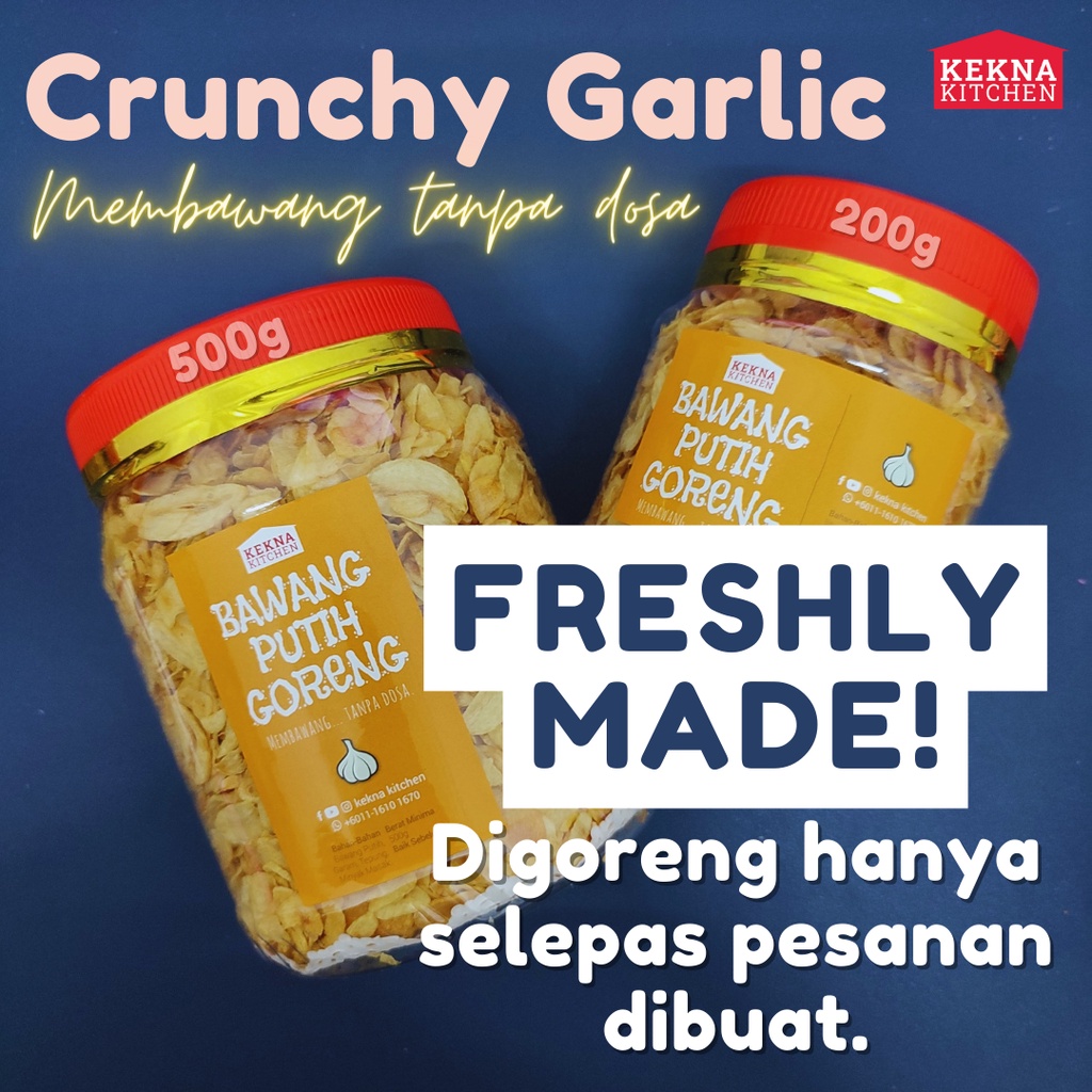 Bawang Putih Goreng Bawang Putih Crispy Garlic Crunchy Garlic Makanan ...