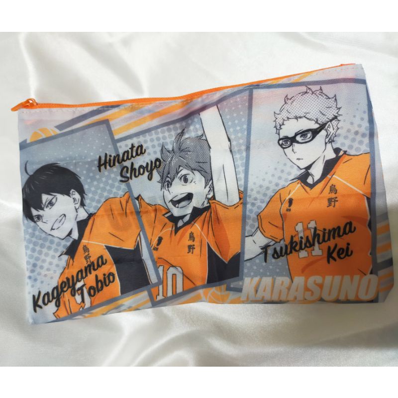 Genuine Haikyuu Bag Karasuno Pouch Gasha Tsukishima Hinata Case ...